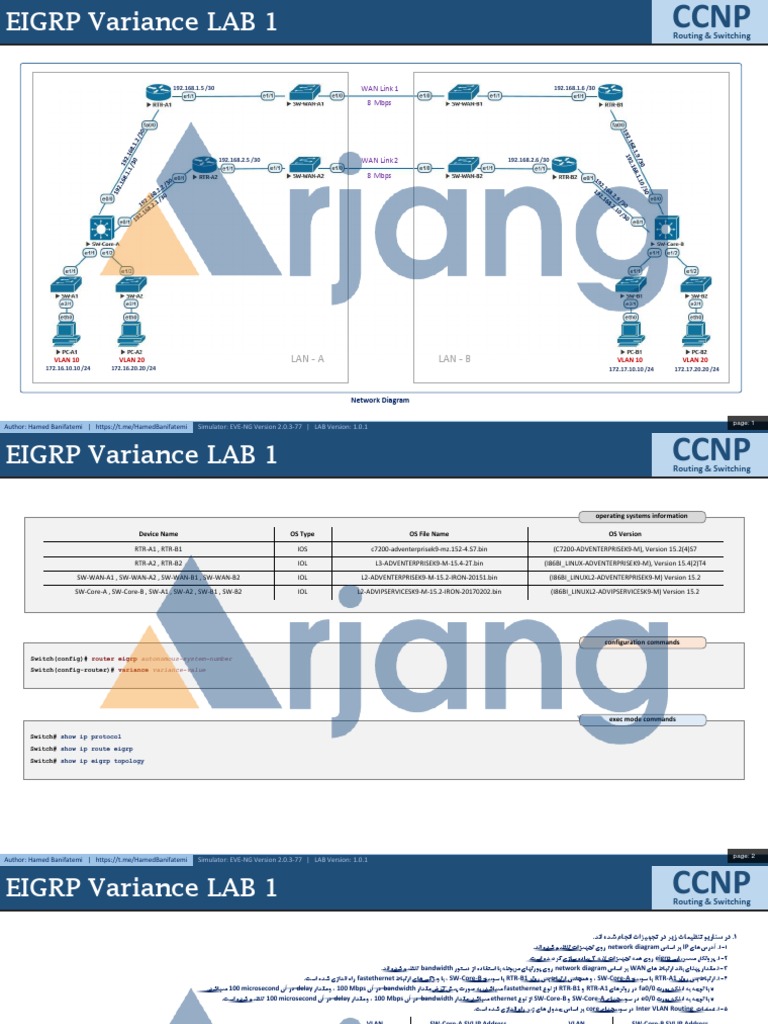 CCNP LAB EIGRP - Variance 01 | PDF