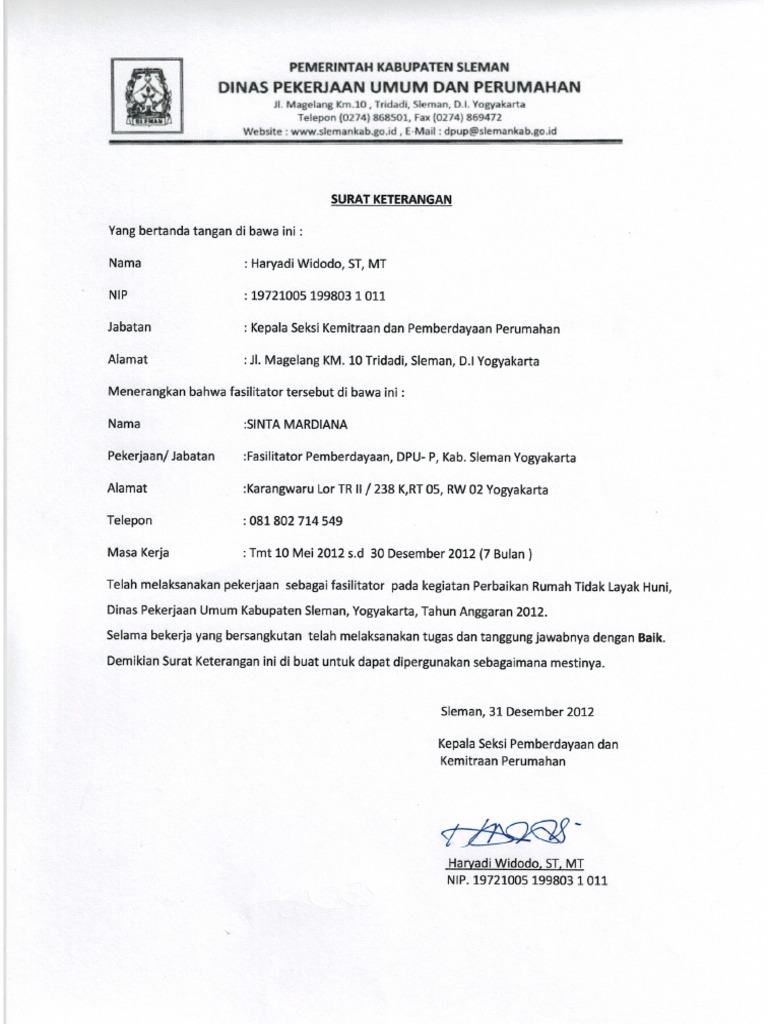 Scan Surat Keterangan Pu | PDF