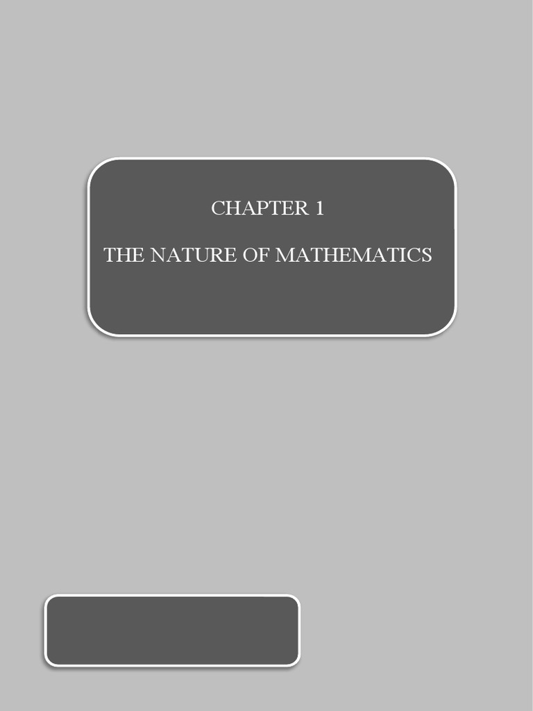 Chapter 1 The Nature of Mathematics | PDF