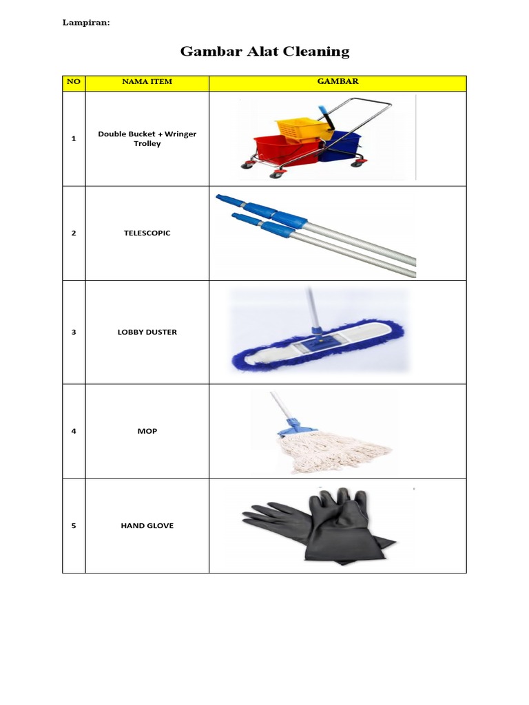 Gambar Alat Cleaning Dan Seragam | PDF