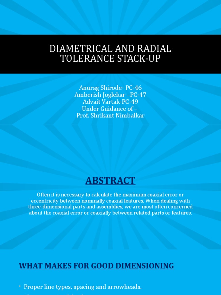 Diametrical & Radial Tolerance Stack-Up | PDF | Engineering Tolerance ...