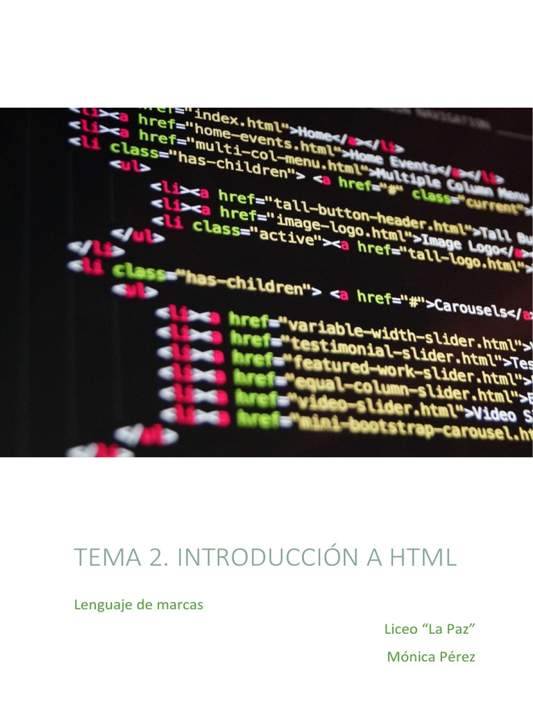 Tema2 HTML | PDF | HTML | Internet y web