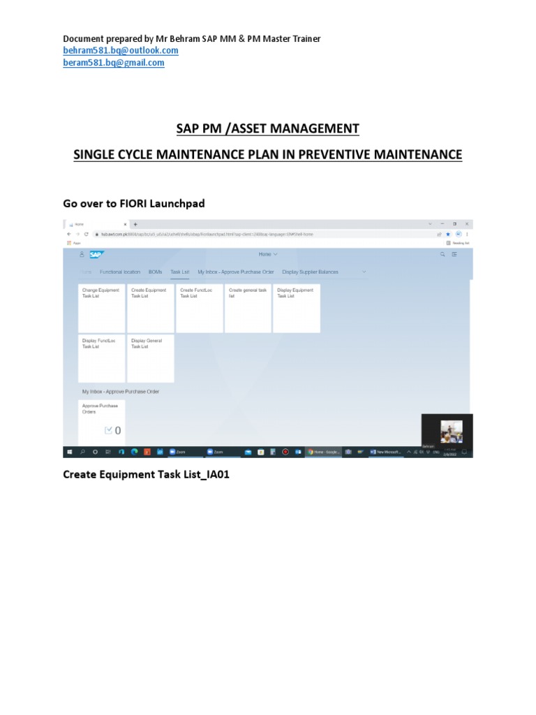 Preventive Maintenance Plan in SAP PM | PDF | Business | Information ...
