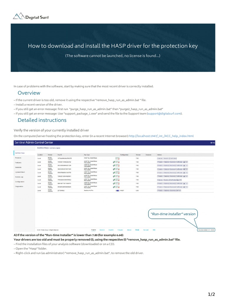 How To Download and Install The HASP Driver For The Protection Key ...