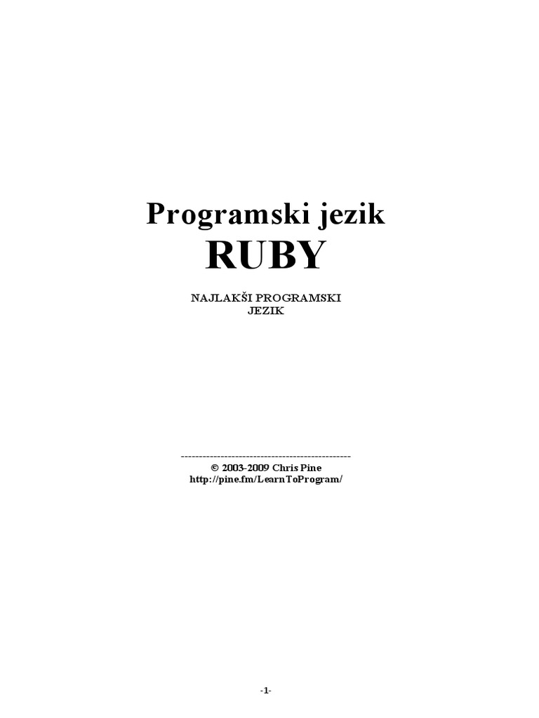 RUBY Tutorial | PDF