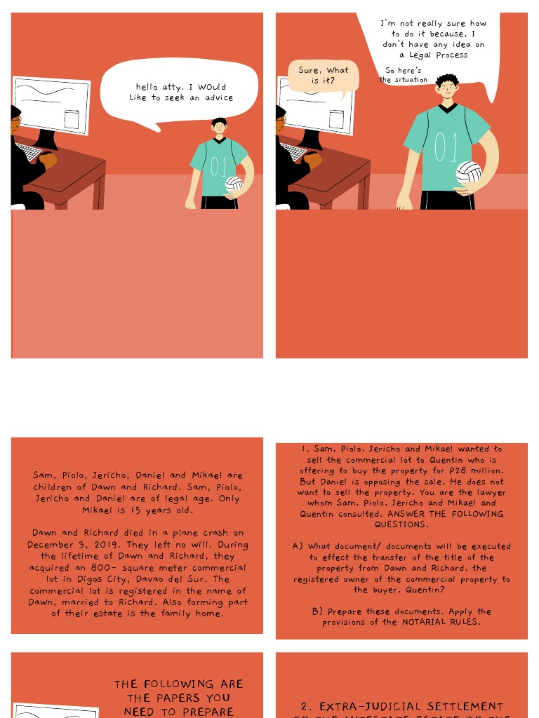 Orange Illustrated Student Teacher Education 4 Panel Comic Strip | PDF