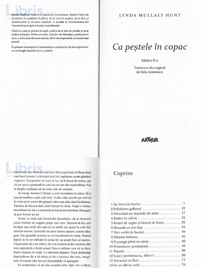 CA Pestele in Copac - Lynda Mullaly Hunt | PDF