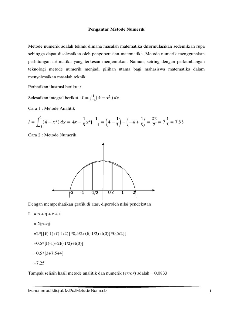 Metode Numerik: Kesalahan dan Solusi | PDF | Metode & Bahan Ajar