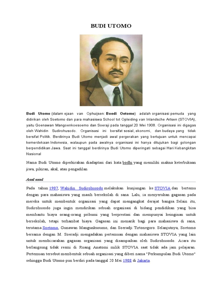 Sejarah Budi Utomo | PDF