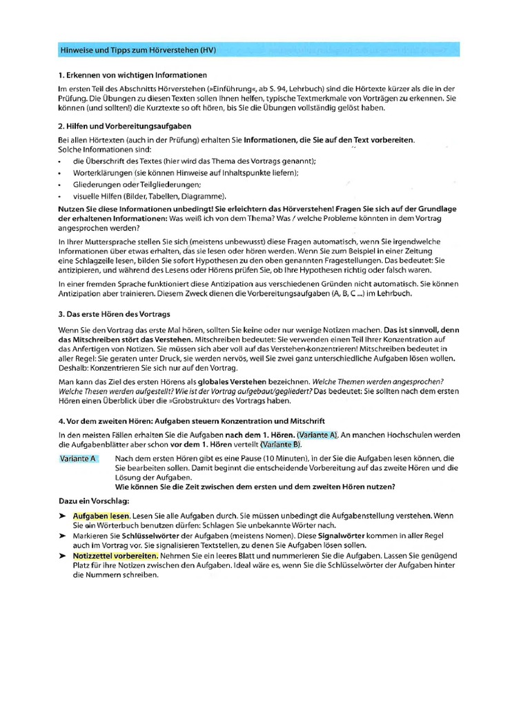 Mitschrift Tipps | PDF