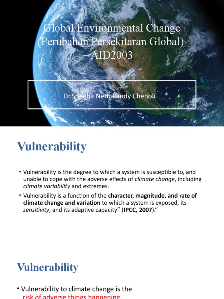 Vulnerability to Climate Change: An Analysis of Exposure, Sensitivity ...