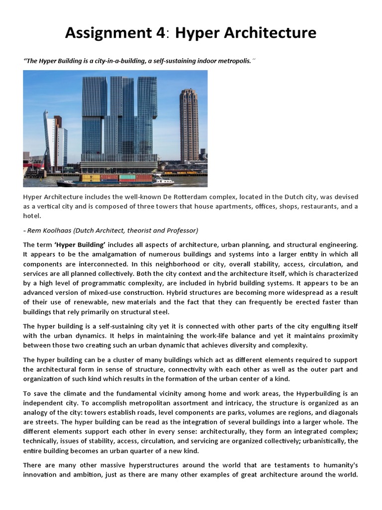Assignment 4: Hyper Architecture: "The Hyper Building Is A City-In-A ...