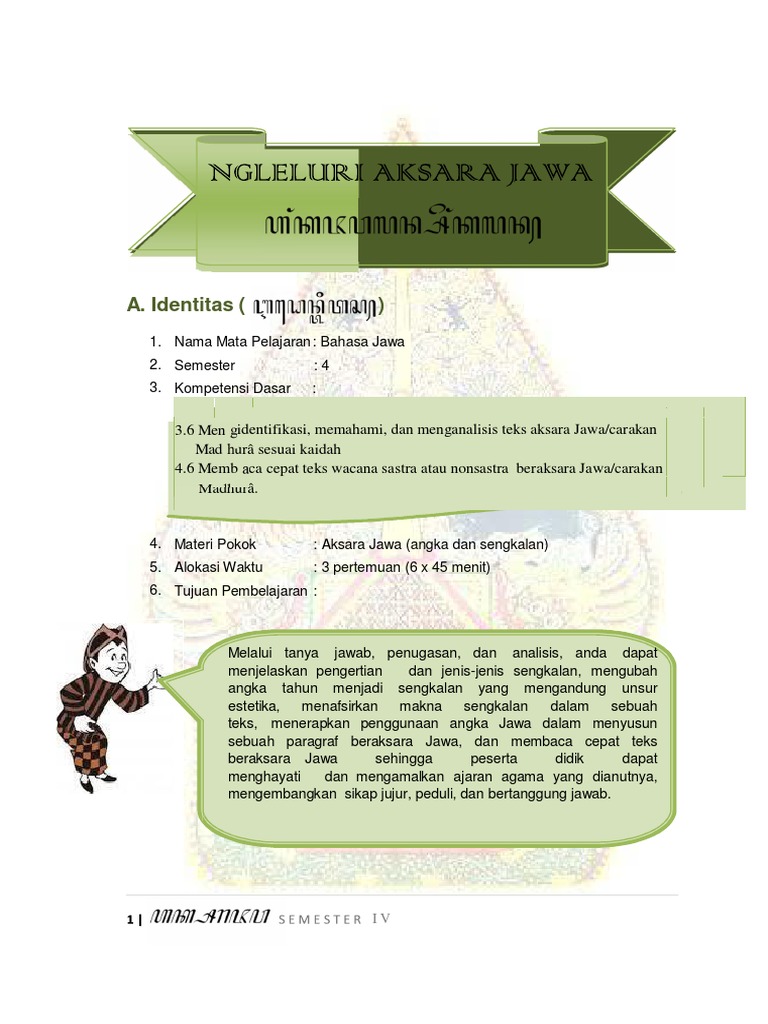 Pembelajaran Aksara Jawa dan Sengkalan | PDF