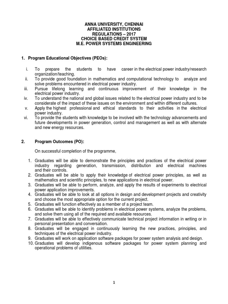 Anna University, Chennai Affiliated Institutions Regulations - 2017 ...