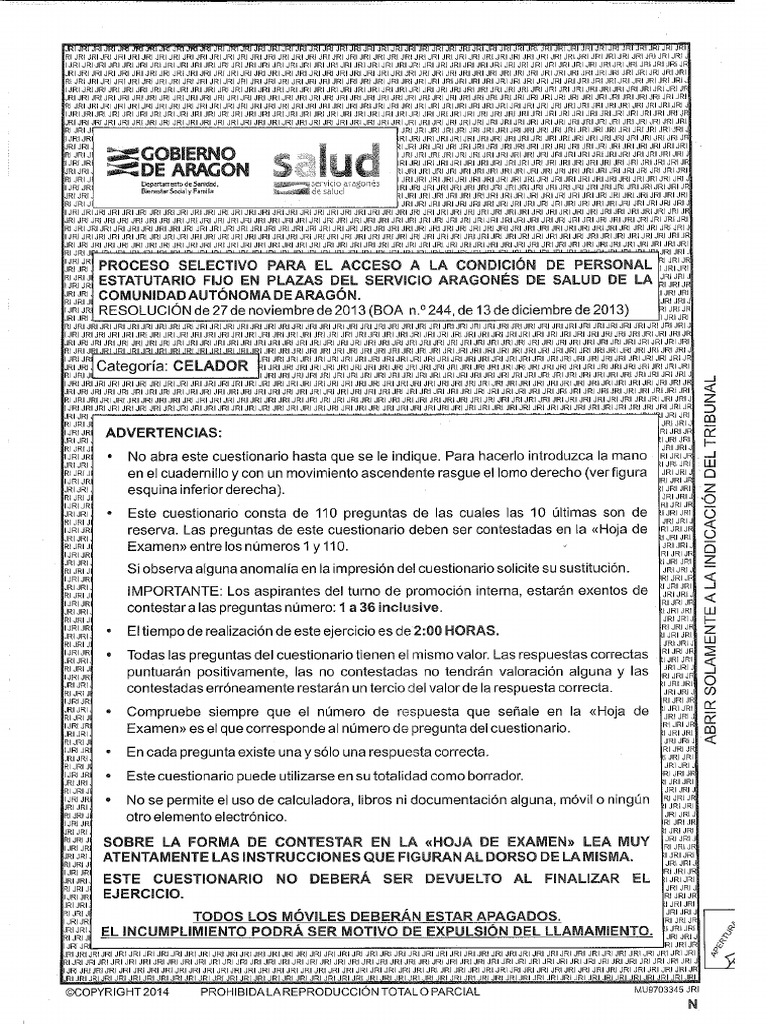 Celadores 2014 | PDF