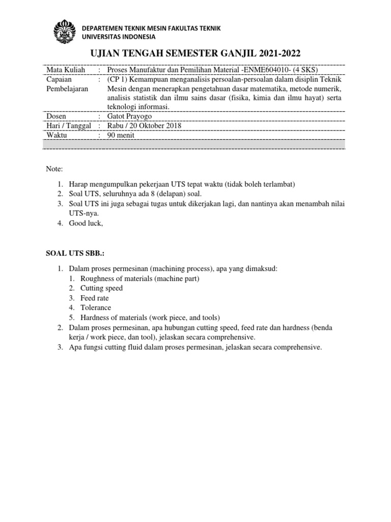 Uts 2021-Soal Final | PDF