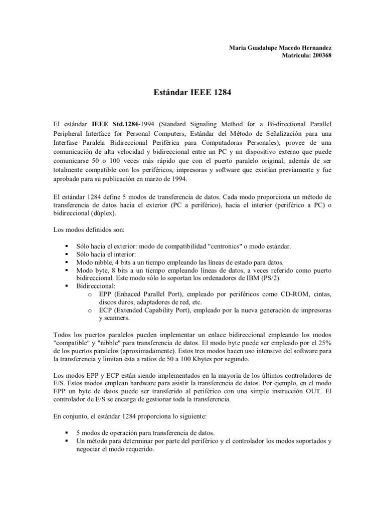 Estándar IEEE 1284