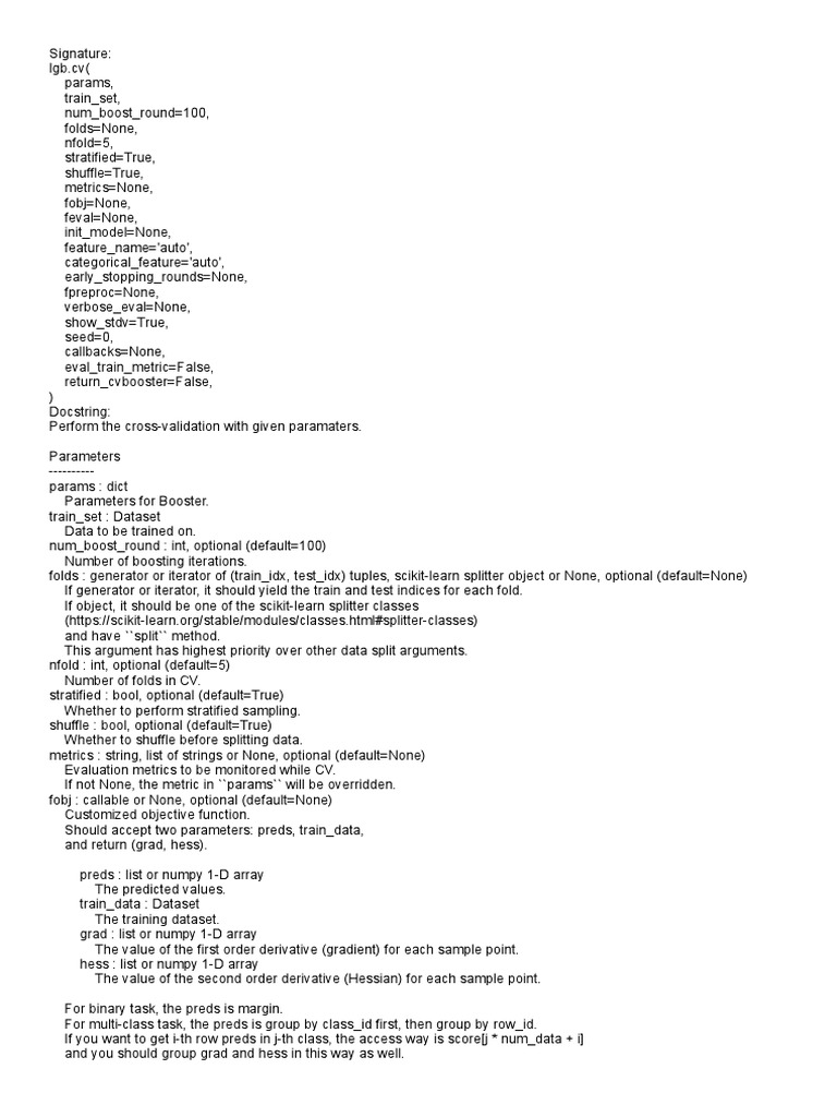 LGB CV | PDF | Parameter (Computer Programming) | Computer Programming