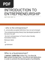 Entrepreneurship Development Notes - Sem-VI (Unit-I) | PDF | Venture ...