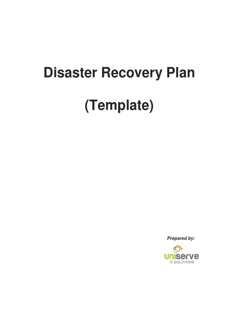 Disaster Recovery Plan Template Uniserve IT Solutions 1 | PDF ...