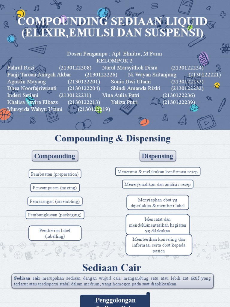 Compounding Dan Dispensing Sediaan LIQUID | PDF | Kesehatan Holistik