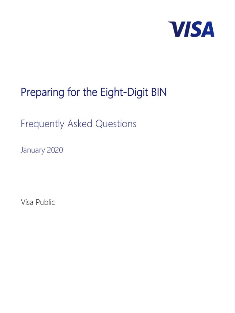Preparing For The Eight-Digit BIN: Frequently Asked Questions | PDF ...
