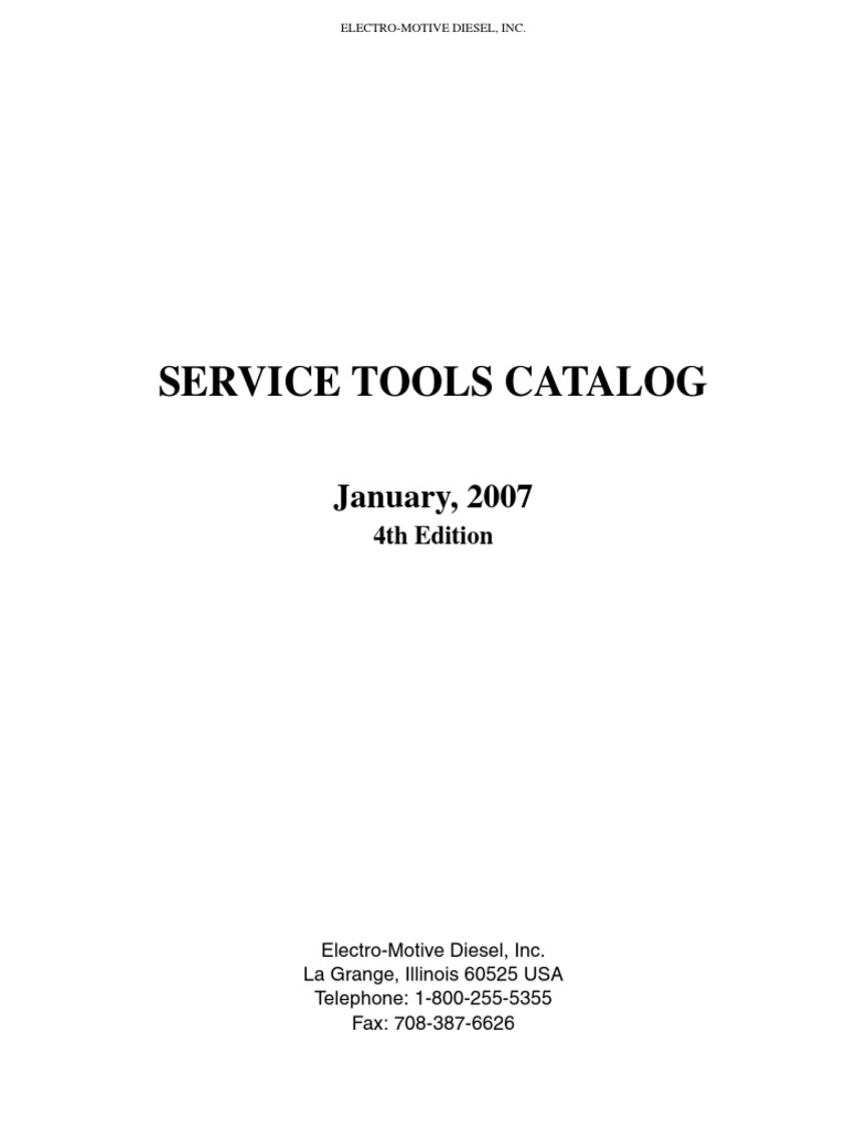Service Tools Catalog: January, 2007 | PDF | Electrical Connector | Piston