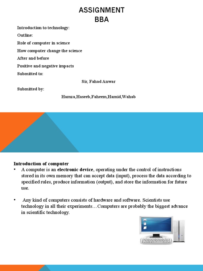 Assignment PPT Computer | Download Free PDF | Automation | Science