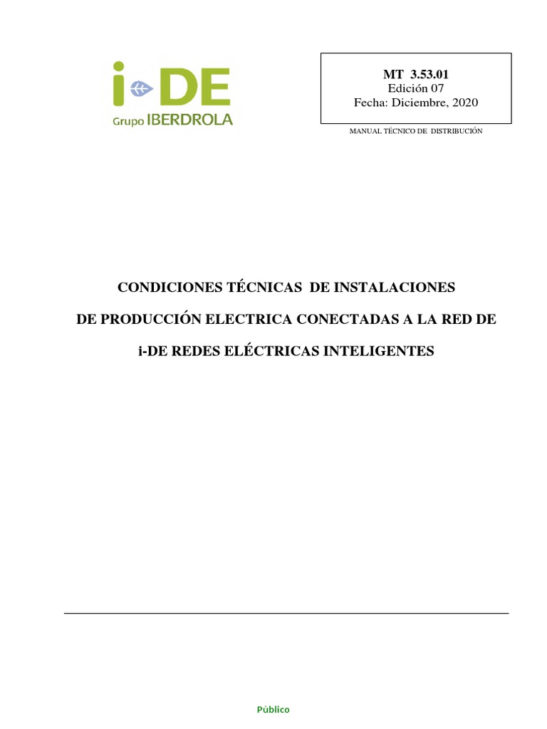 Condiciones Tecnicas Instalaciones Mt3!53!01 (Rev07) | PDF | Transformador | Ingenieria Eléctrica