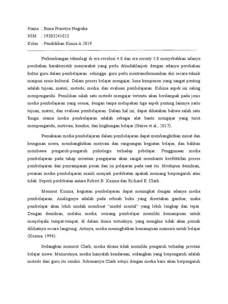 Bima Prasetya N 19303241023 | PDF