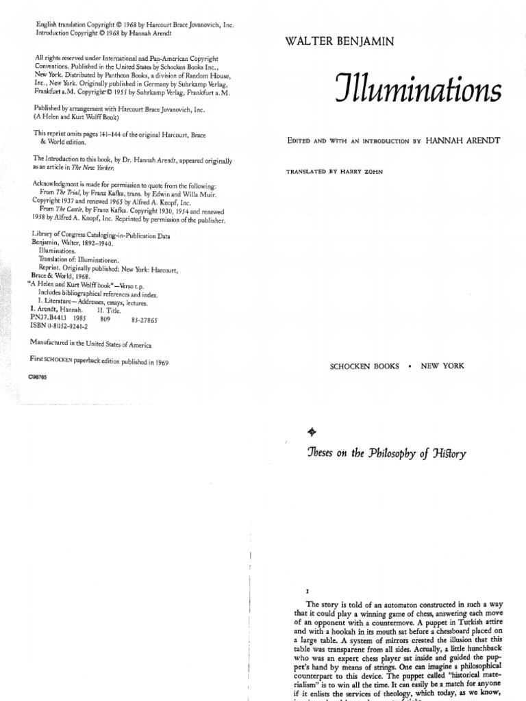 Benjamin - Theses-On-The-Philosophy-Of-History | PDF