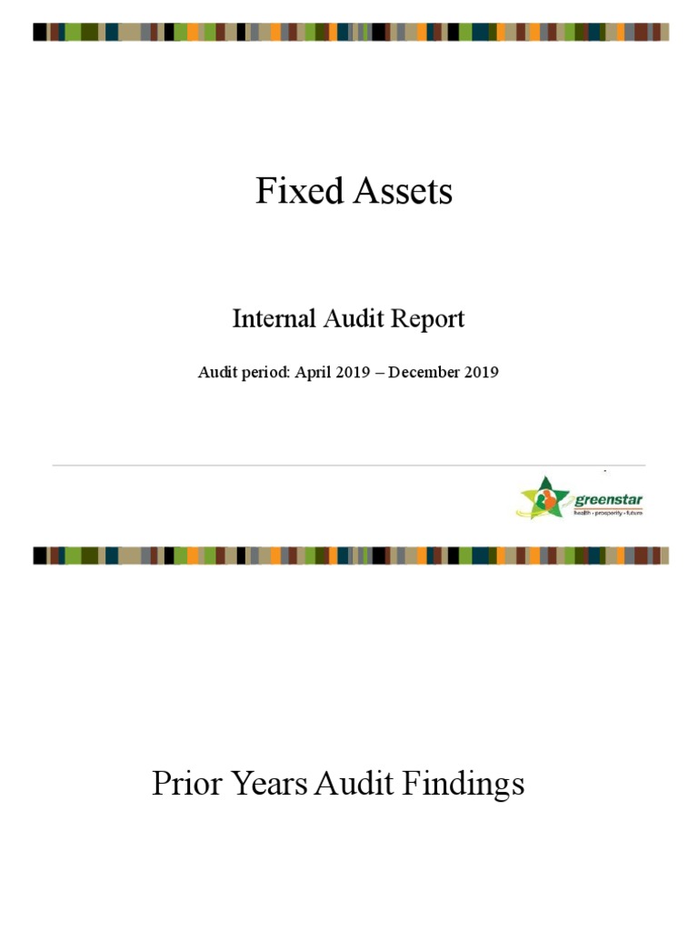 Fixed Assets Audit Report 2019 | PDF | Depreciation | Laptop