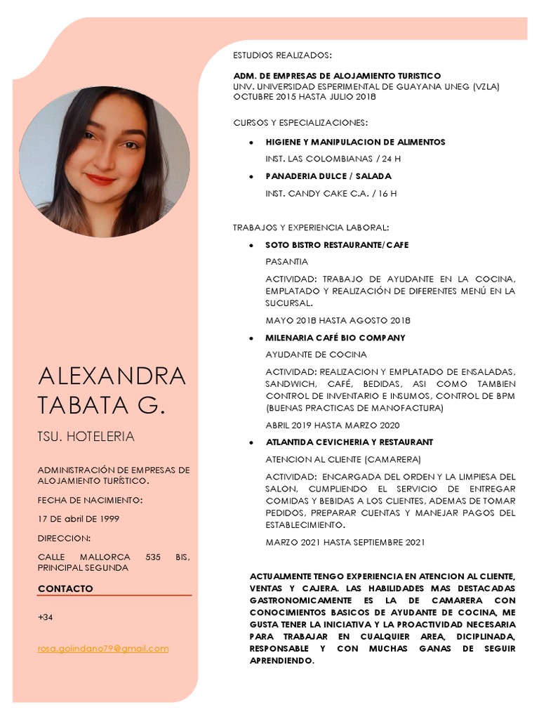 Curriculum CV - Alexandra 2022 | PDF