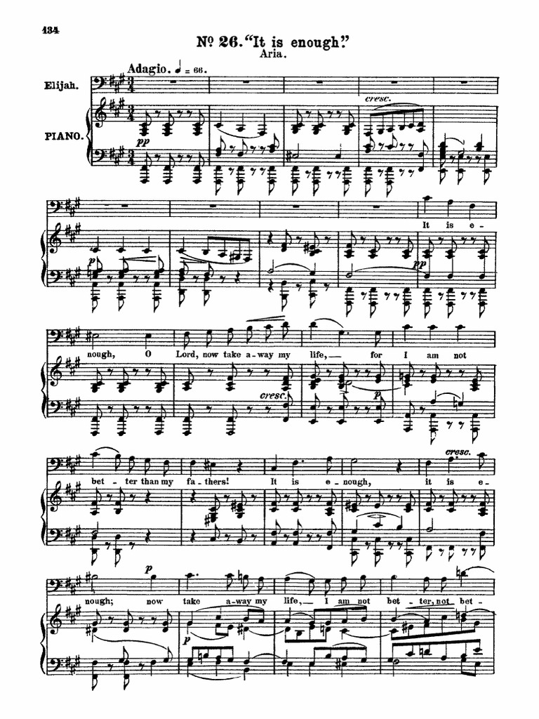 Elijah - It Is Enough | PDF