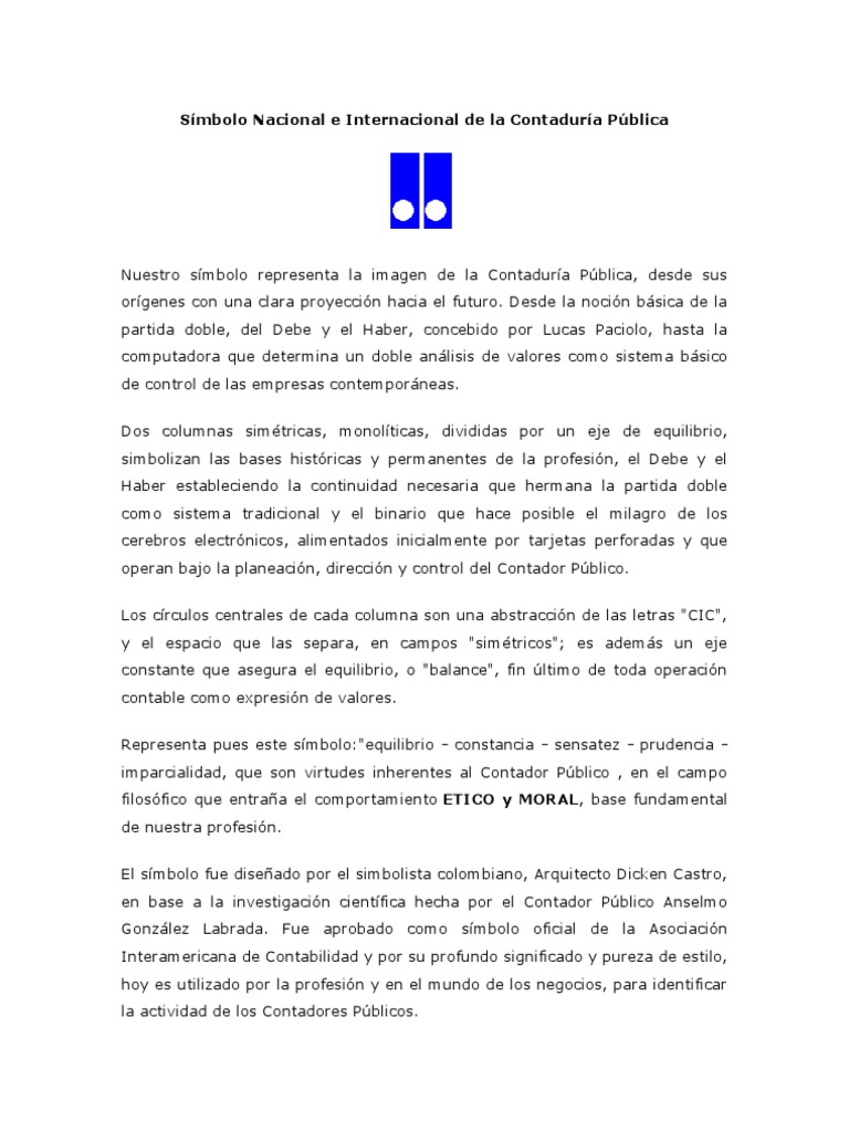 Símbolo de la Contaduría Pública