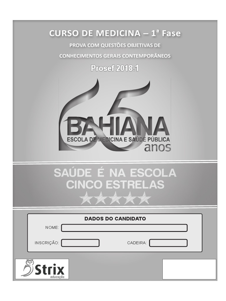 Ebmsp Med 1fase 2018.1 | PDF | Solubilidade | Corpo humano