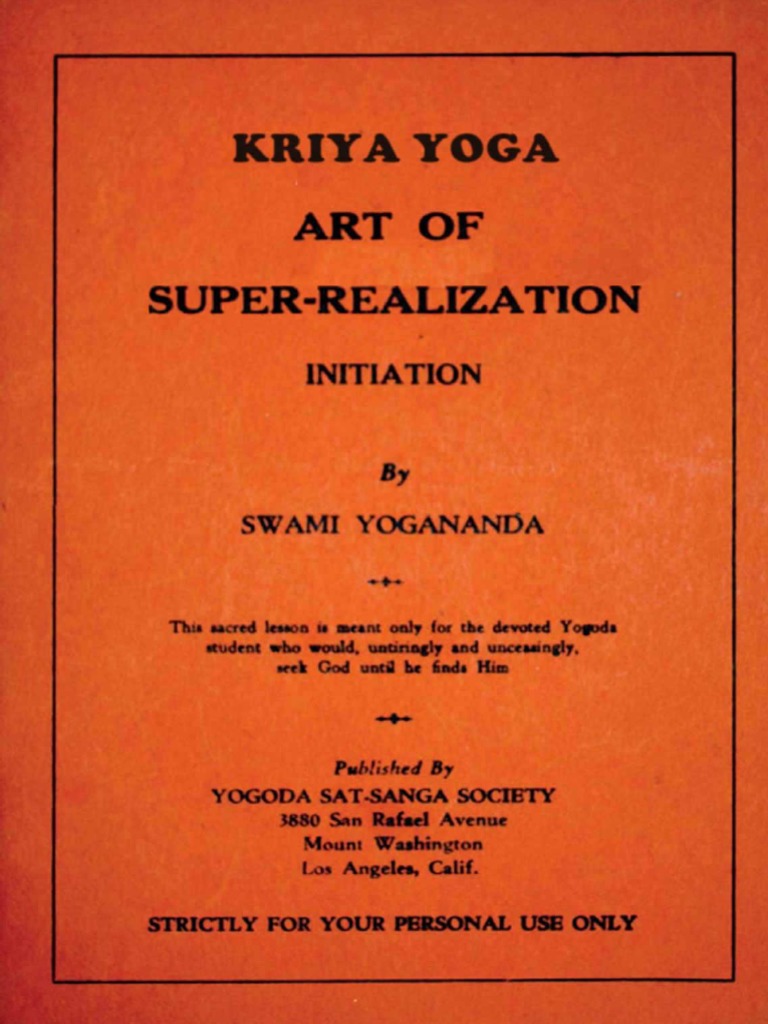 Kriya Yoga by Swami Yogananda | PDF