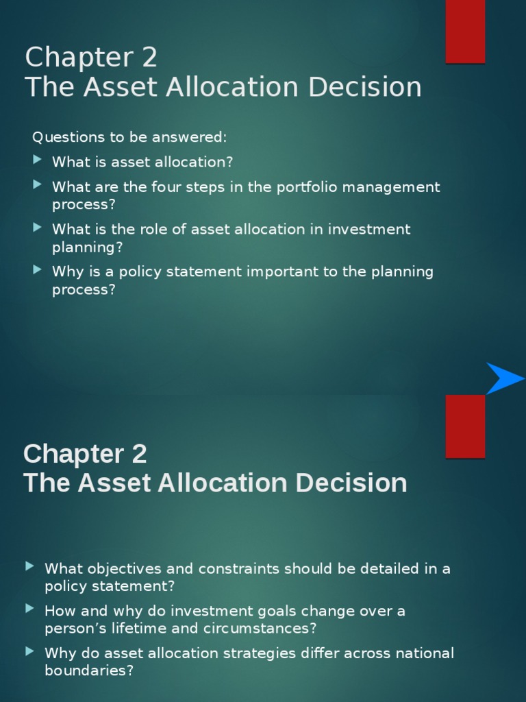 Chapter 2 The Asset Allocation Decision | PDF | Asset Allocation ...