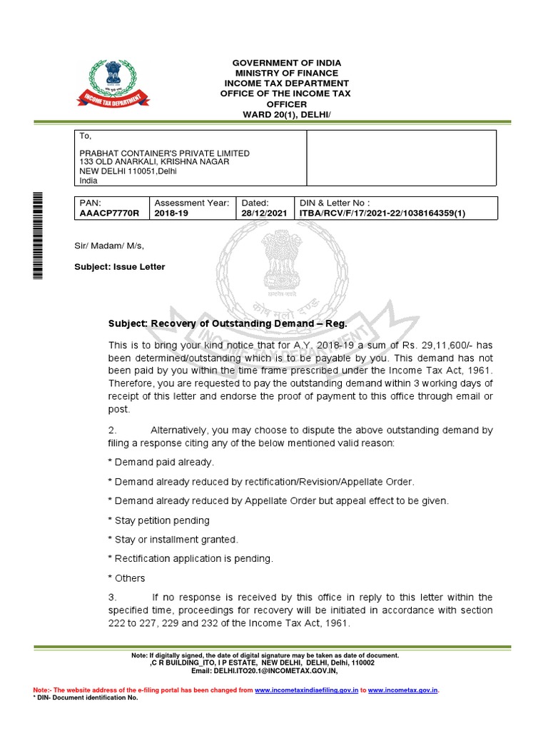 AAACP7770R - Issue Letter - 1038164359 (1) - 28122021 | Download Free ...