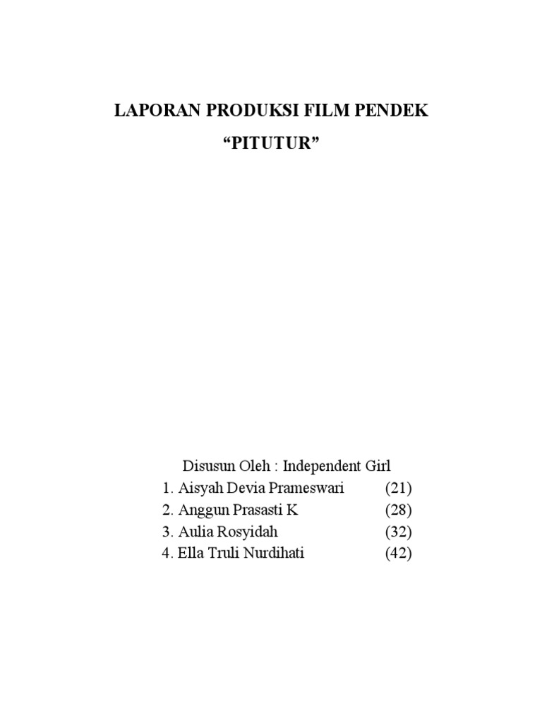 Laporan Produksi Film Pendek | PDF