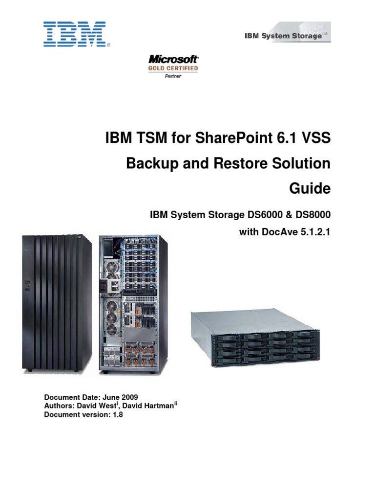 Ibm TSM For Sharepoint 6.1 Vss Backup and Restore Solution Guide | PDF ...