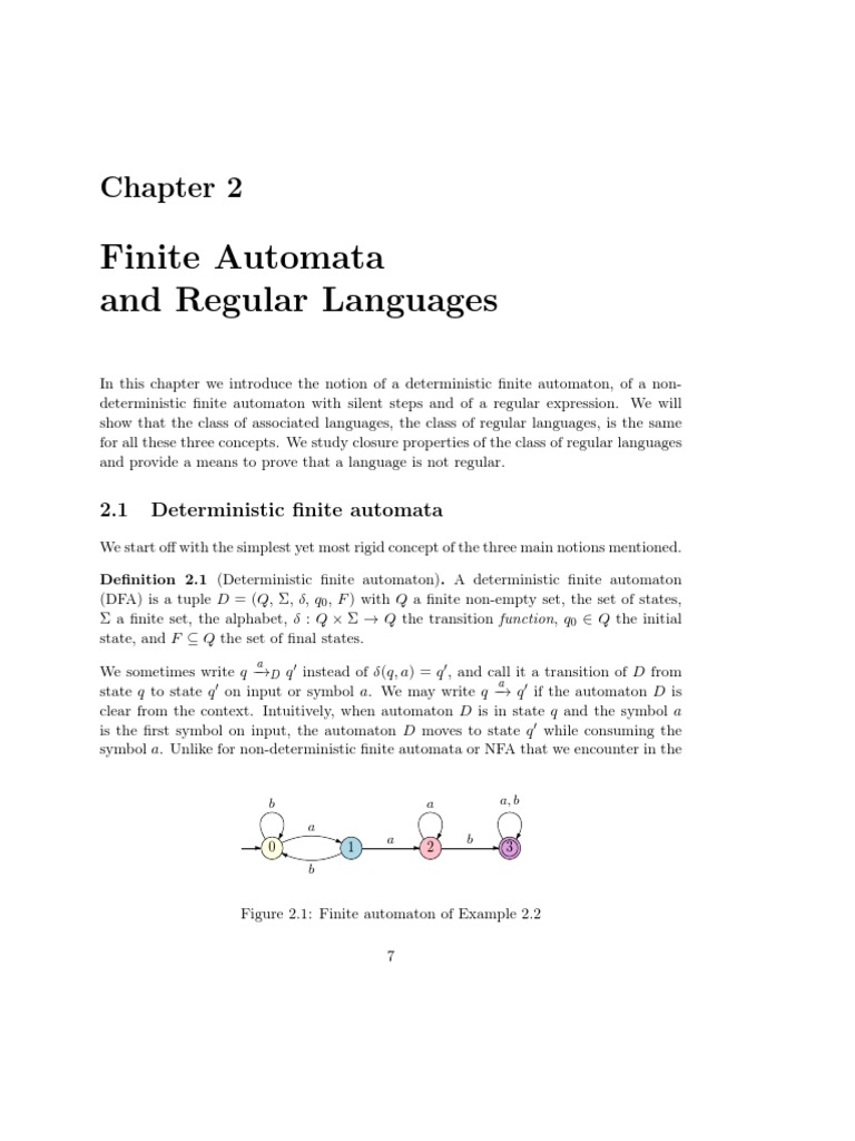 2it70 Chap2 DFA | PDF | Mathematics | Mathematical Logic