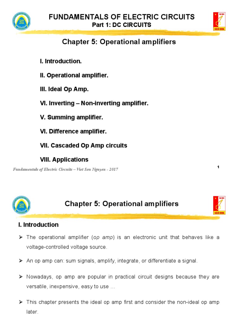 EE3706 - Chapter 5 - Operational Amplifiers | PDF | Operational Amplifier | Amplifier
