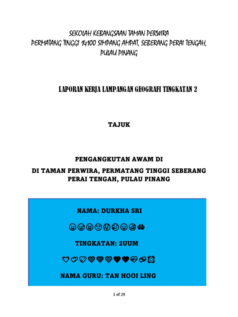 Folio Geografi Tingkatan 2 | PDF