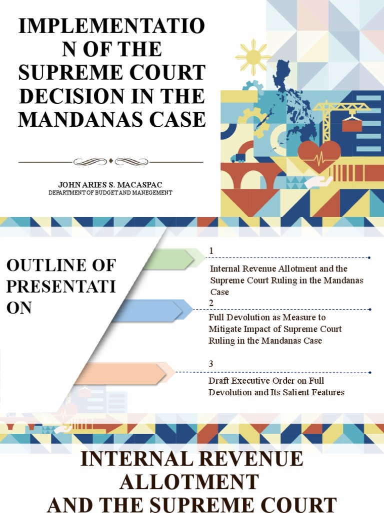 Implementatio Nofthe Supreme Court Decision in The Mandanas Case | PDF ...