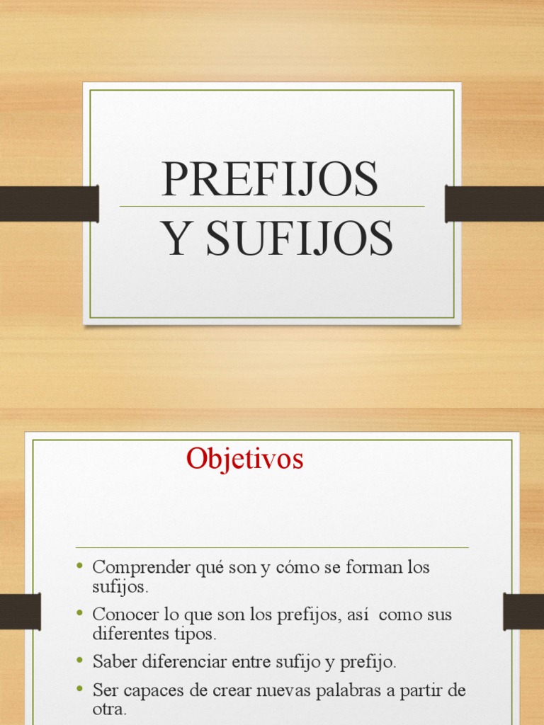 Prefijos y Sufijos: Definición y Ejemplos | PDF | Morfología | Unidades ...