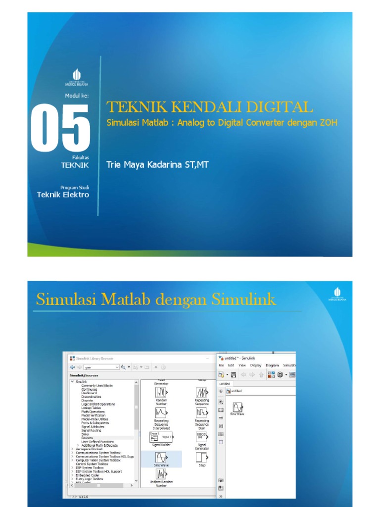 Simulasi Matlab TKD05 | PDF