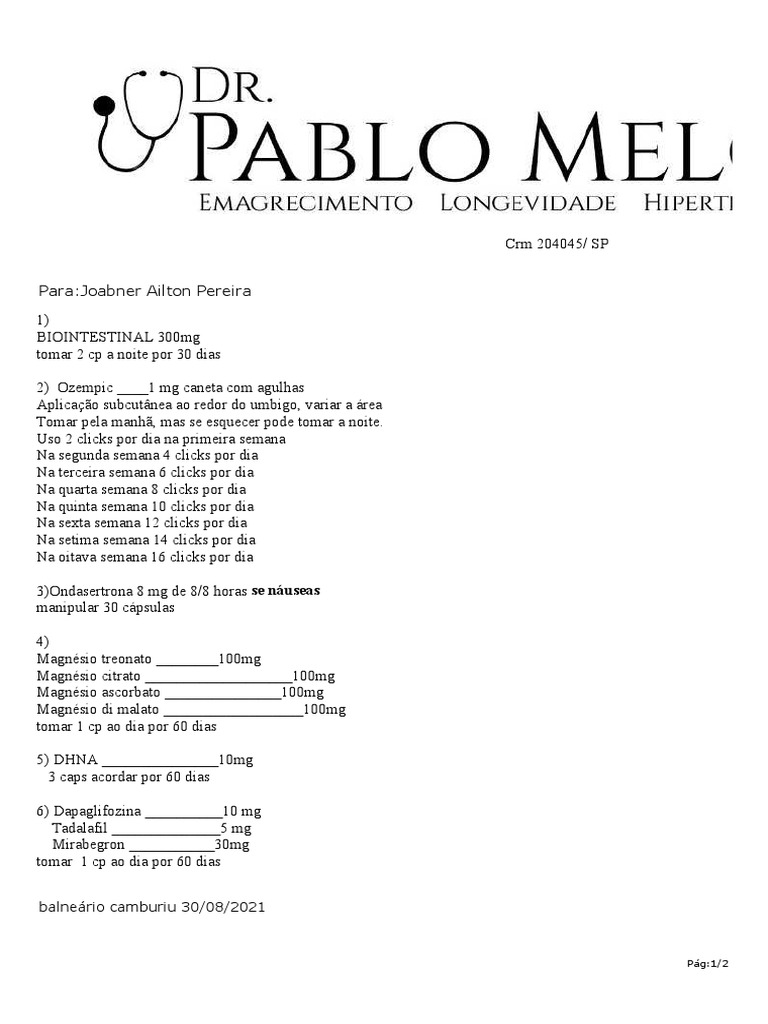 Protocolo Ozempic | PDF