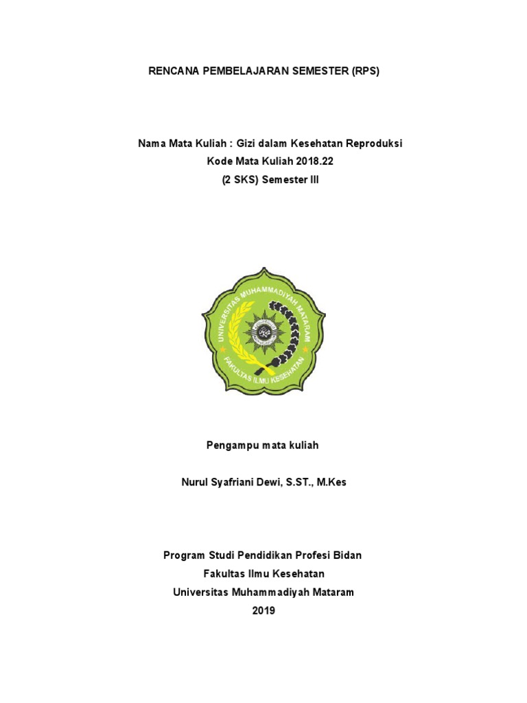 RPS Gizi DLM Kespro | PDF