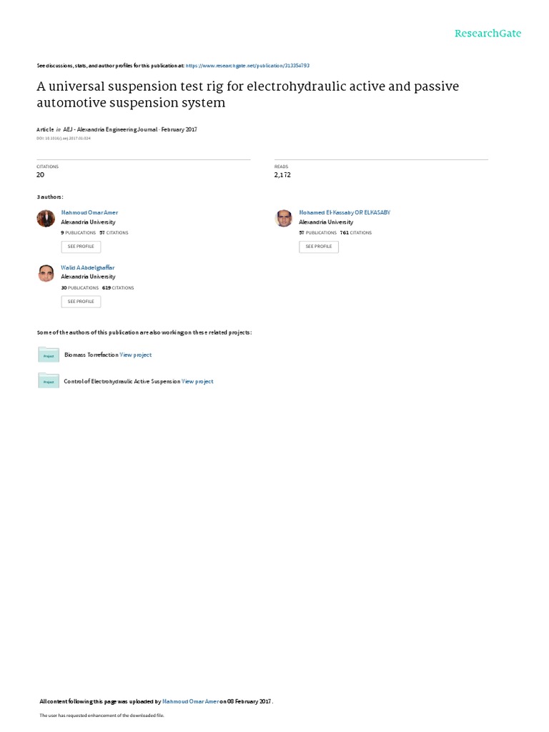 Suspension Test Rig | PDF | Pump | Piston